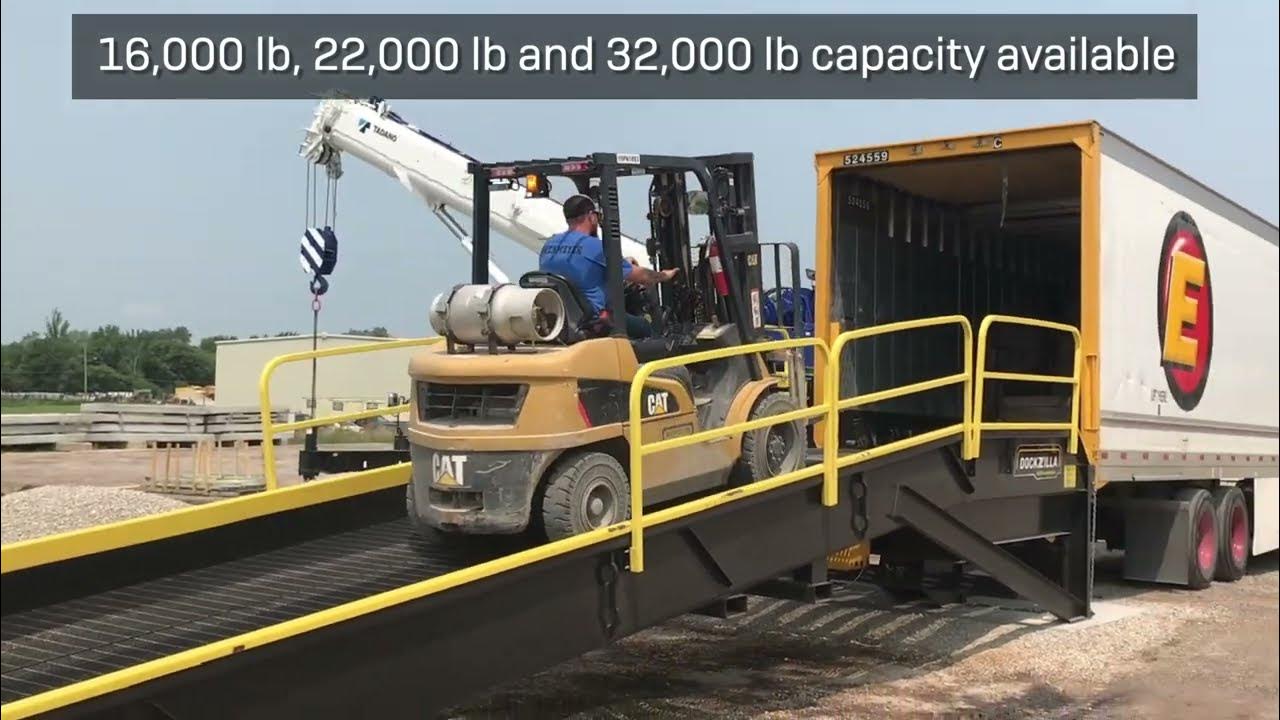 Dockzilla Portable Loading Dock: Premium Forklift Loading Ramp with Patented Impact Resistance ...