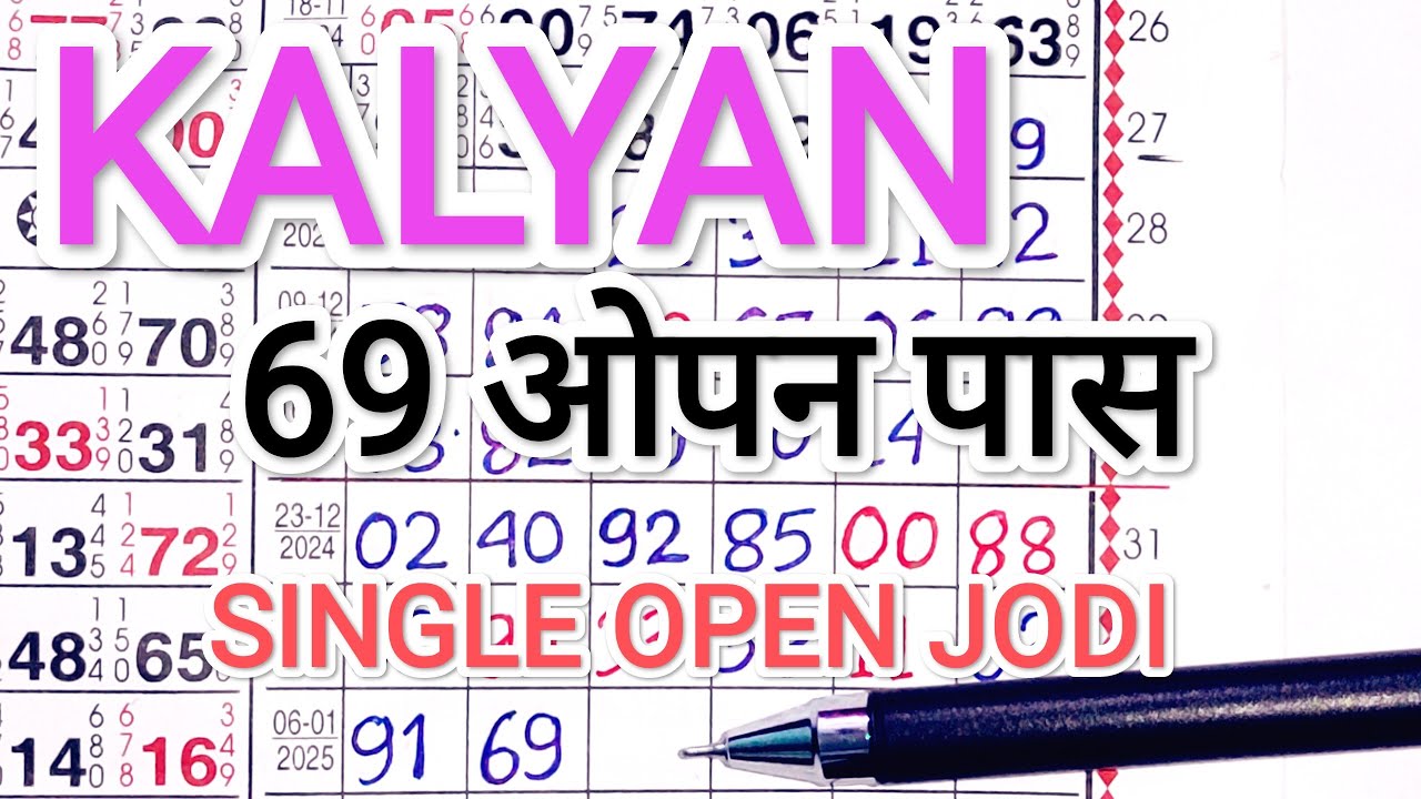 KALYAN MATKA TIPS AND TRICKS MASTER TODAY 08.01.2025 KALYAN TODAY TABLE ...