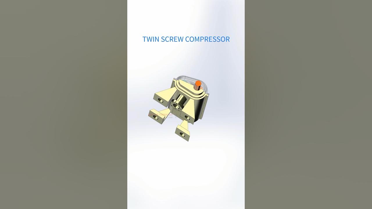 twin screw compressor #solidworks #3ddesign #3d #cad #3dmodeling #shorts #cadwork #solidworks3d ...