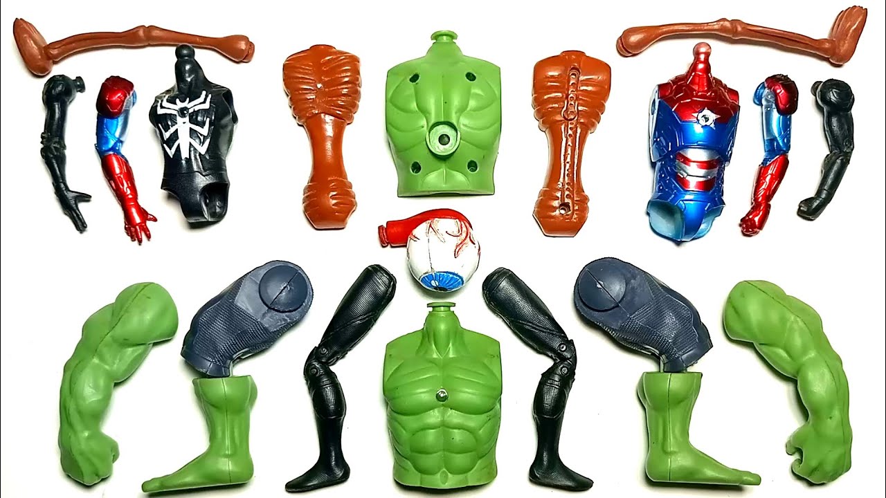 AVENGERS TOYS ASSEMBLE HULK SMASH, MILES MORALES, IRONMAN, SIREN HEAD ...