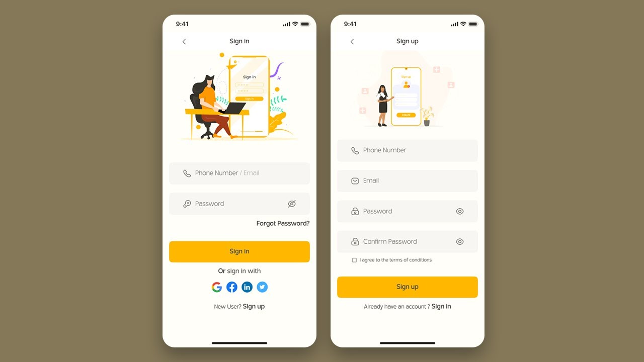 LOGIN & SIGNUP PAGE DESIGN IN FIGMA | FIGMA TUTORIAL - YouTube