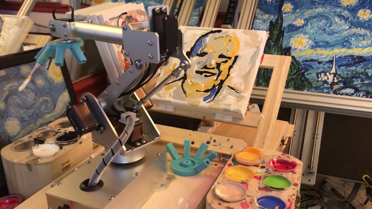 Deep Learning Abstract Portraiture by a Robot - CloudPainter - YouTube