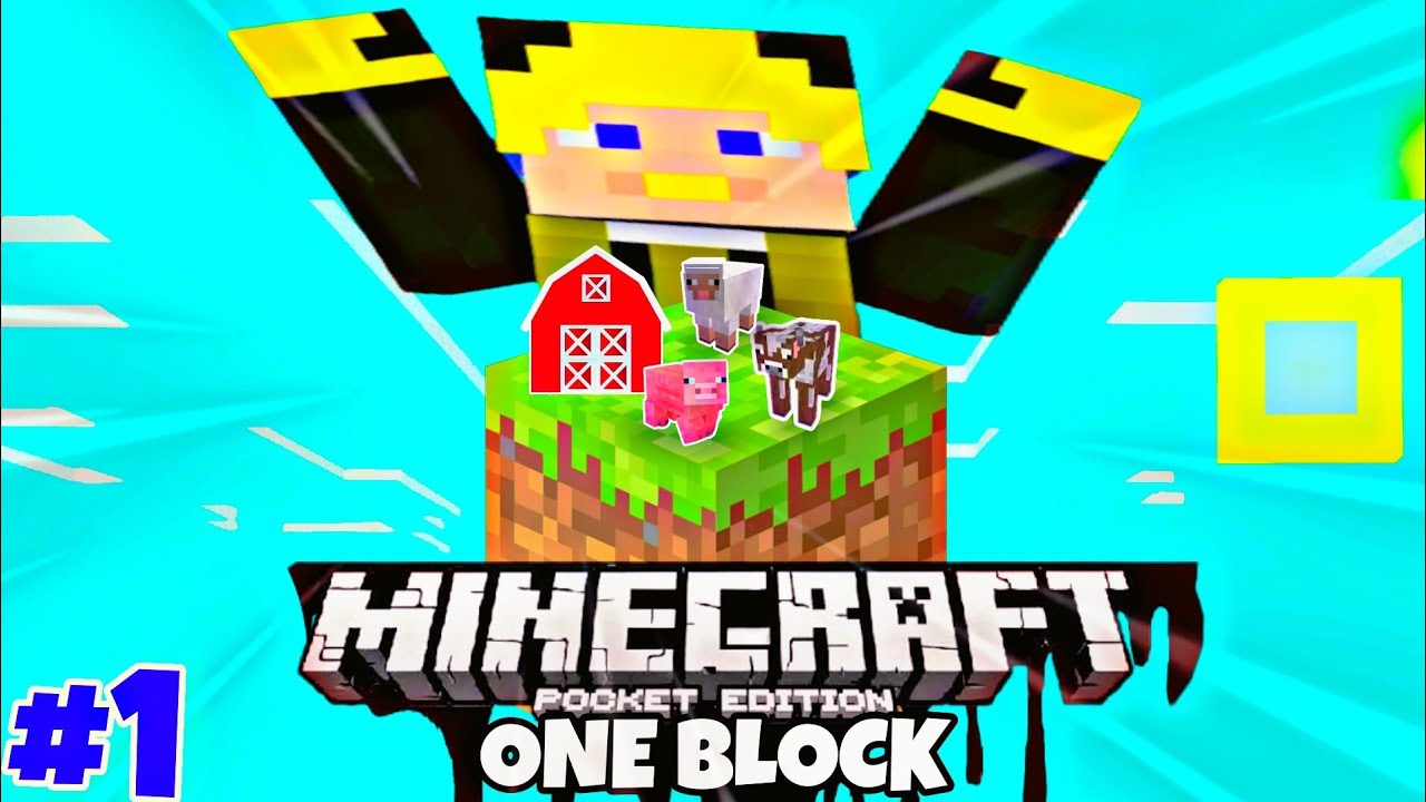 MINECRAFT THE BEST START FOR ONE BLOCK SURVIVAL #1 Minecraft Pe 🔥 ONE ...