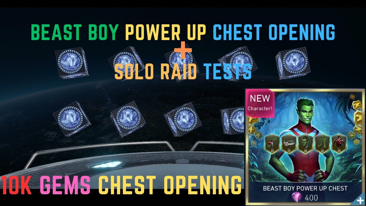 Beast Boy Power up Chest Opening + Raid Test | Ancient Judgement ...