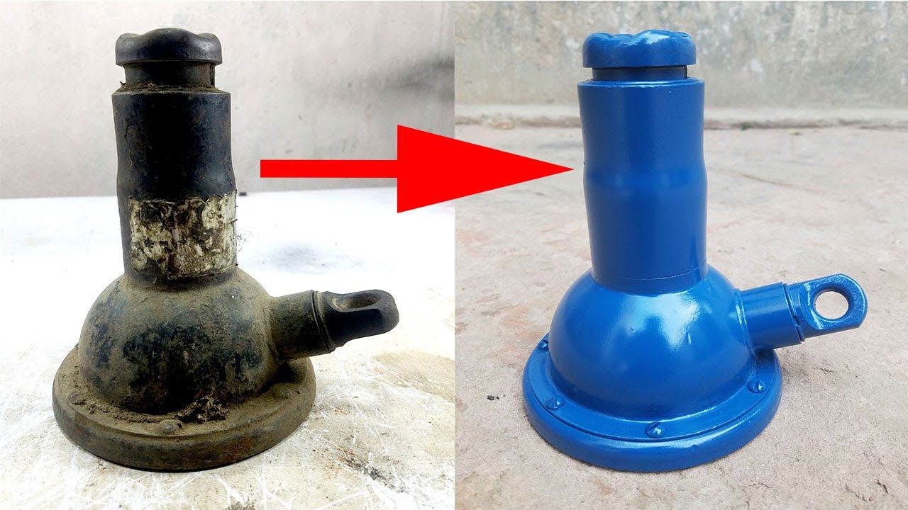 Old And Full Rusty Spiral Jack Restoration - YouTube