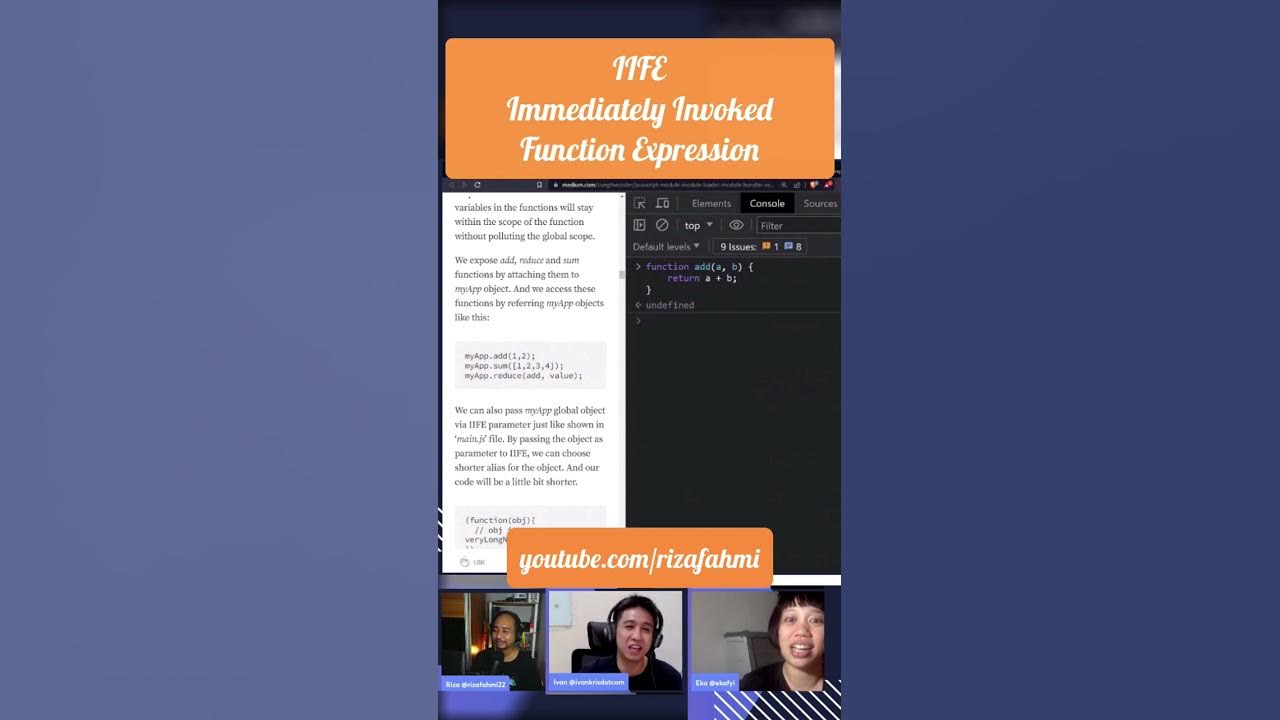 IIFE: Immediately-invoked Function Expression - YouTube