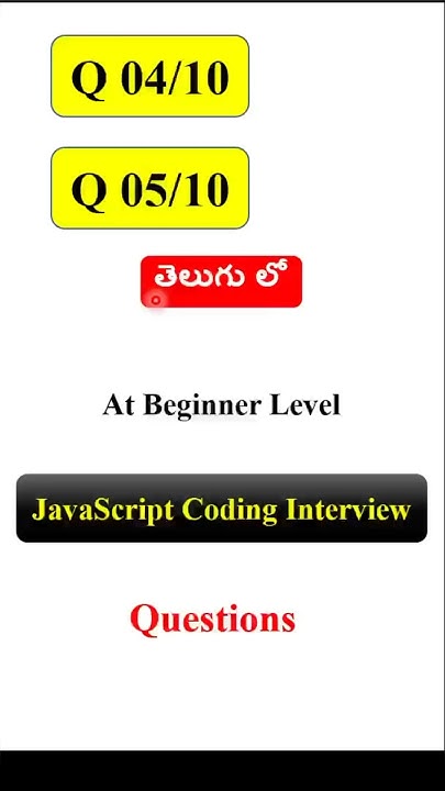 Q 4 | Q5 | JavaScript Coding Interview Questions | Array Methods & Date() Function - YouTube