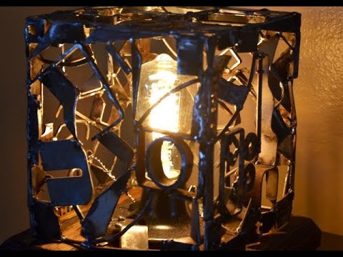 Scrap metal lamp build. - YouTube