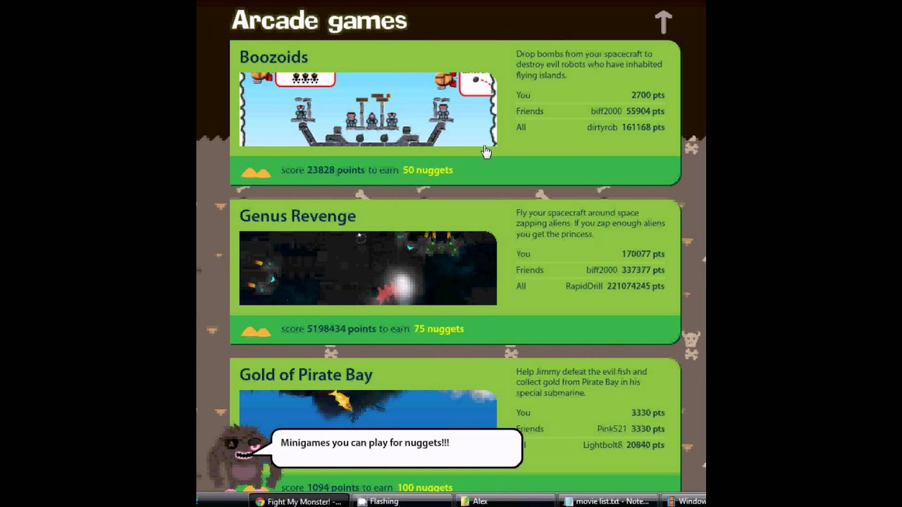 fight my monster arcade - YouTube