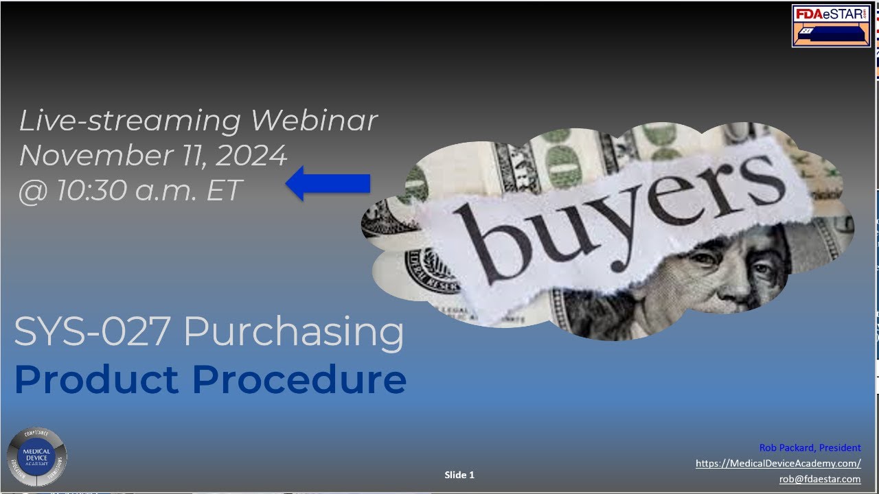 SYS-027 Purchasing Procedure Webinar - YouTube