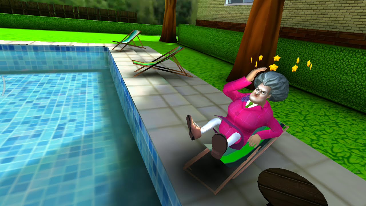 Scary teacher 3D sunbath prank - YouTube