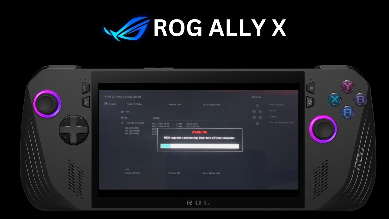 ROG Ally X | BIOS 305 step by step & MyASUS app update - YouTube