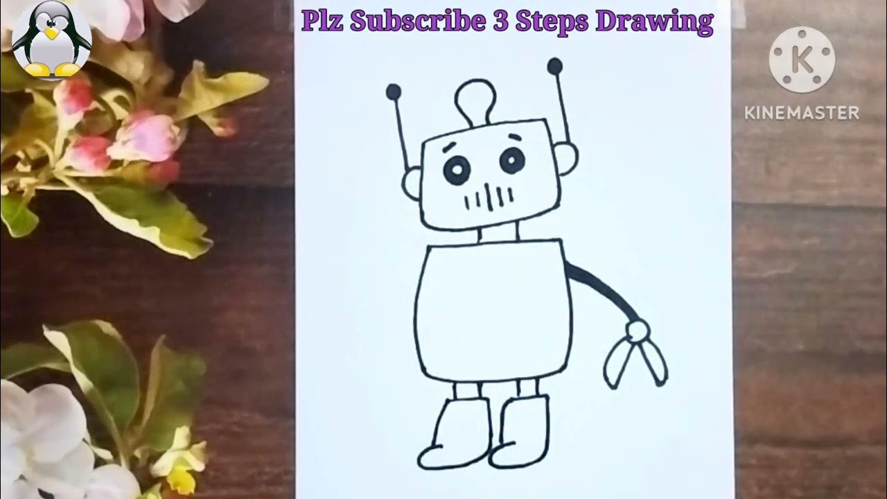 How to draw a spring robot Easy l Robot drawing simple l ...