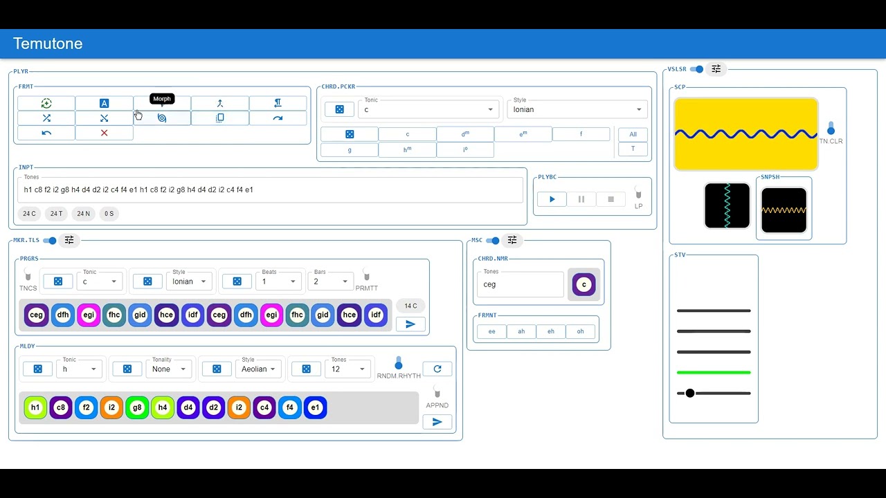 Temutone Demo 60 - Random Rhythmic Melody in Am with the Melody Maker ...