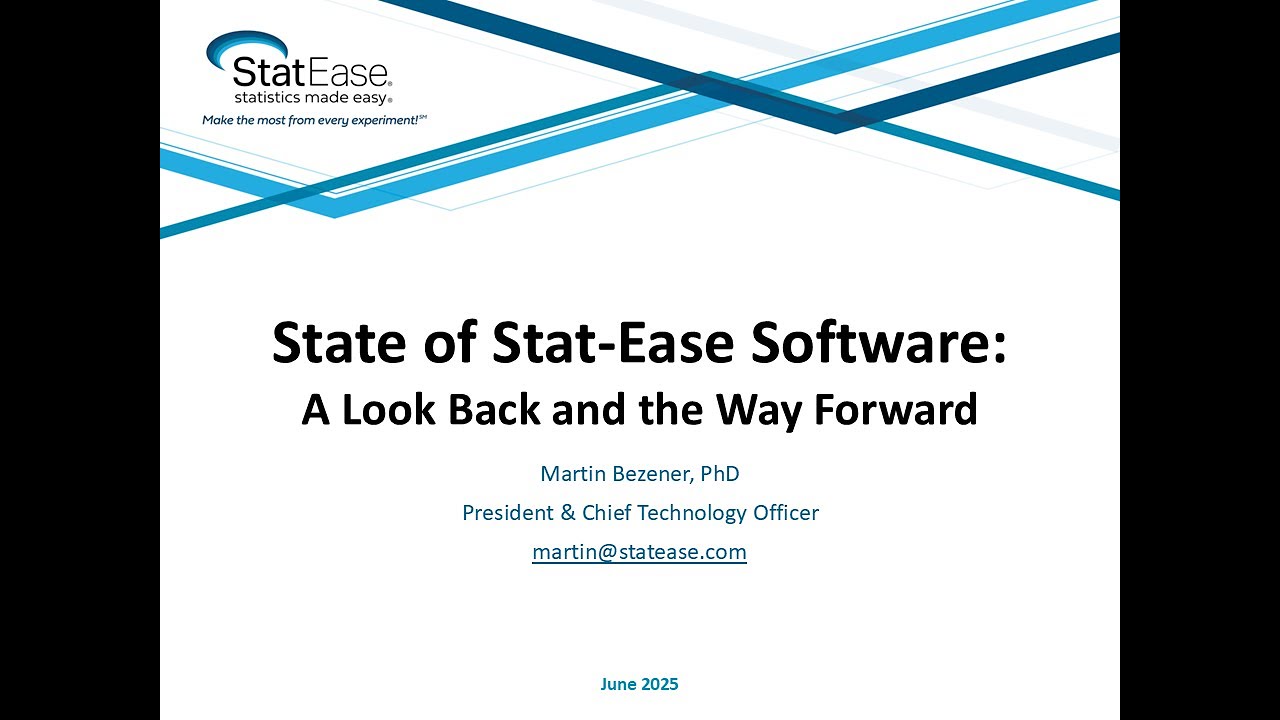 State of Stat Ease Software: A Look Back & The Path Forward - YouTube