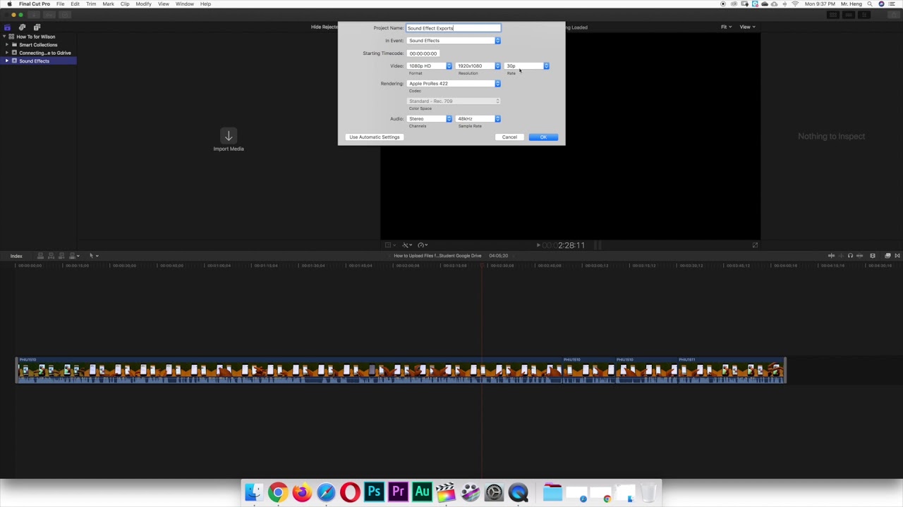 How to Export Sound Effect from Final Cut Pro X to Use in Other Video Editing Software - YouTube