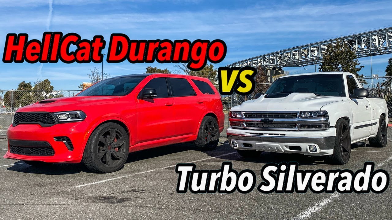 HellCat Durango vs Turbo 5.3 Silverado vs 10 Speed Coyote | STREET ...