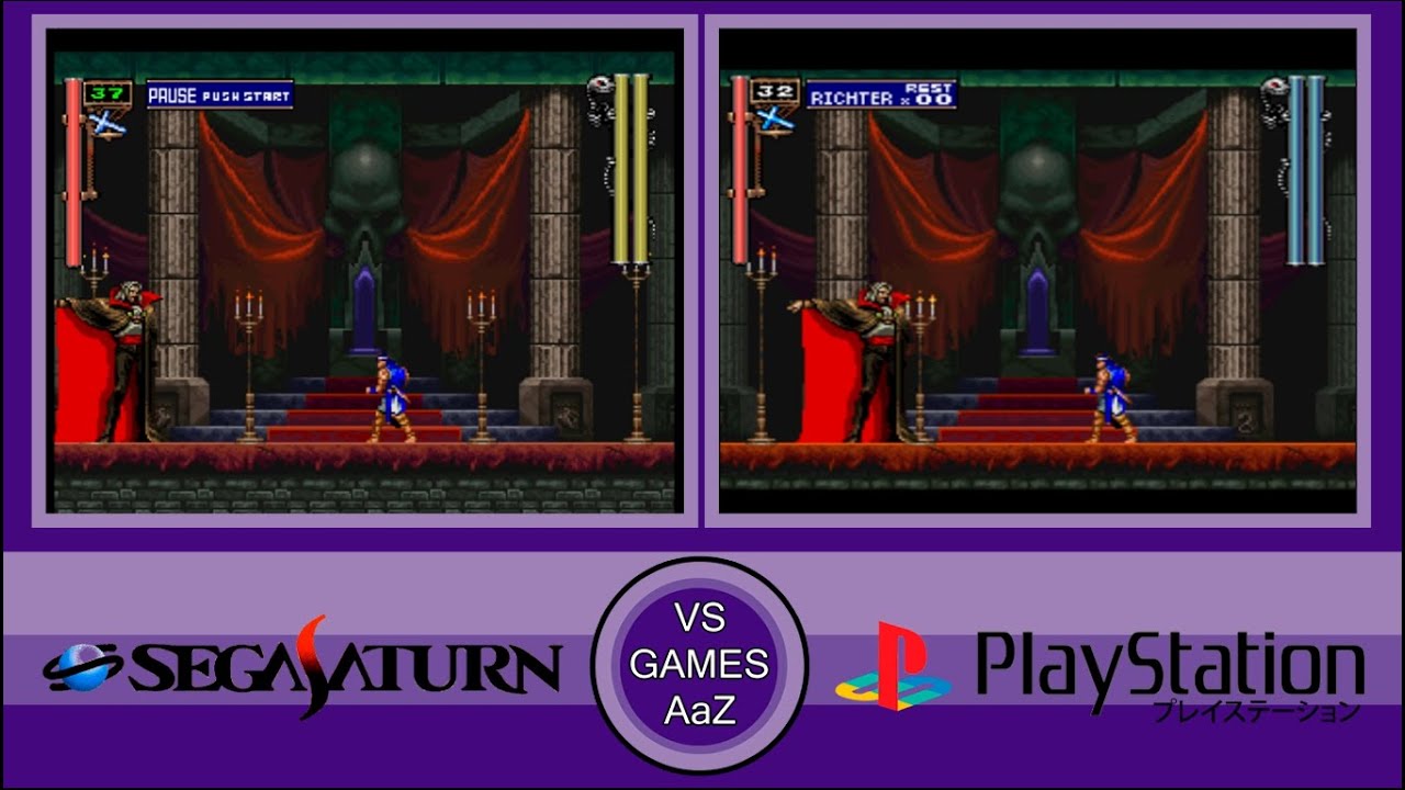 Castlevania Symphony of the Night - Sega Saturn vs Playstation - Side ...