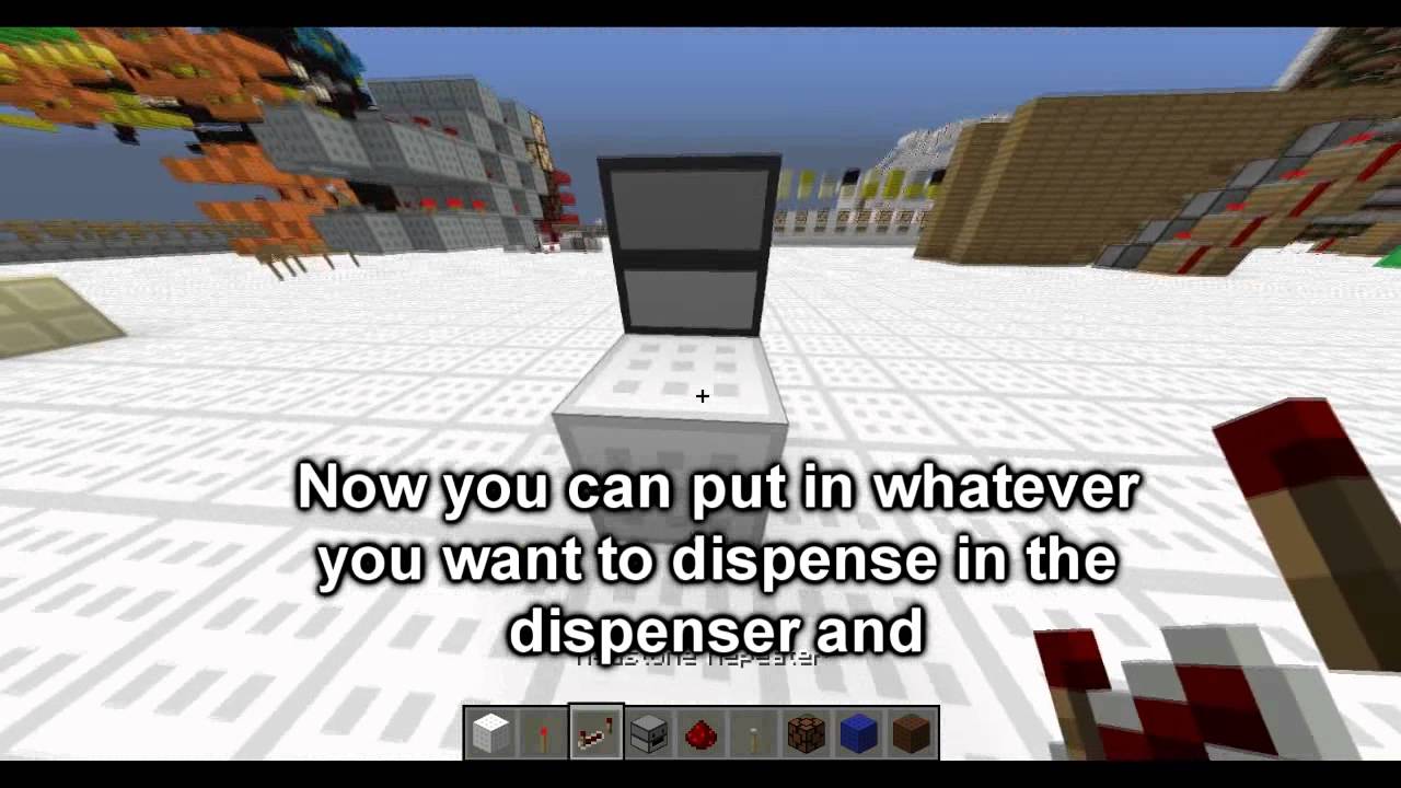 Minecraft Tutorial: Simple Rapid-Fire Dispenser - YouTube