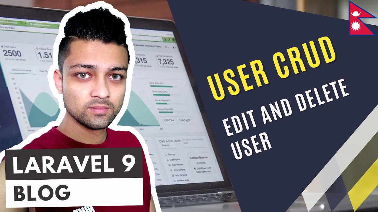 Laravel 9 Blog Website User Crud Edit And Delete User Episode 9 Youtube