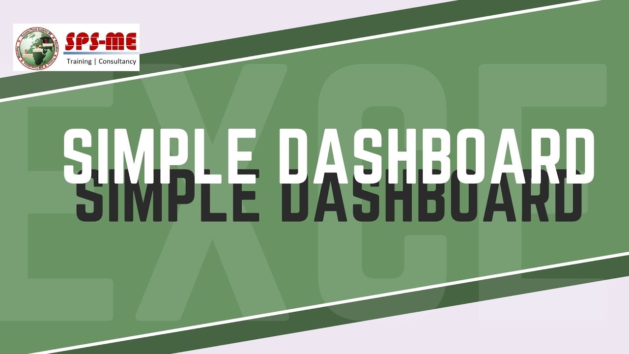 Advance Excel Series Creating A Simple Dashboard Beginners Guide I Sps Uae Excel Exceltips