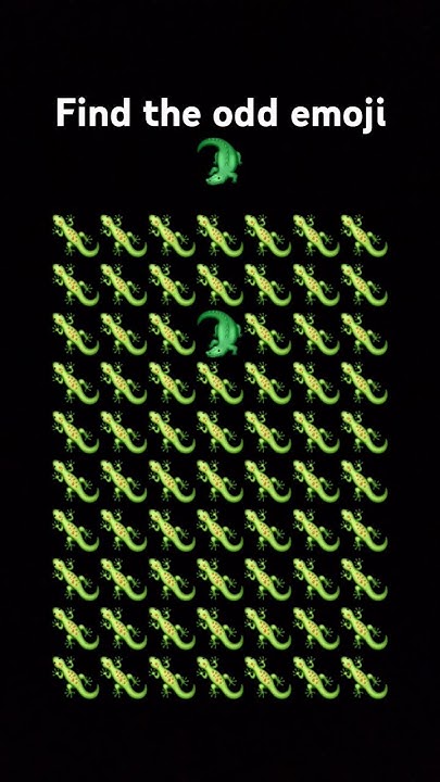Find the odd emoji 🐊 - YouTube