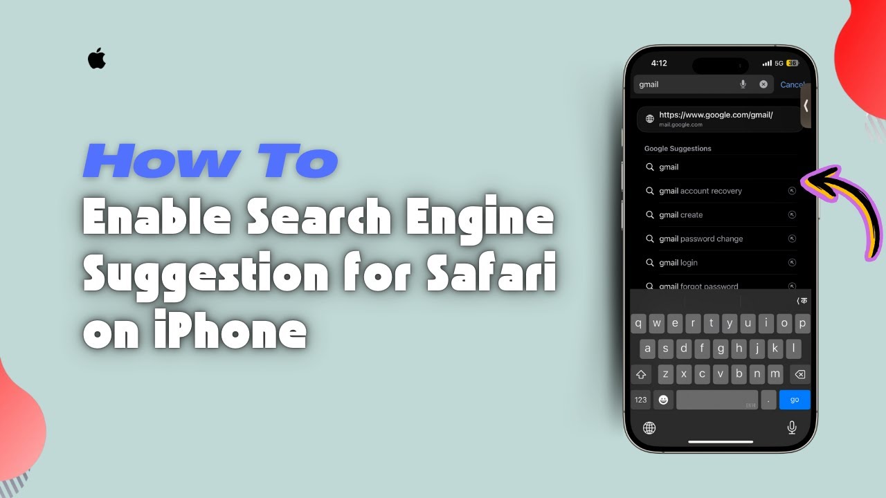 How to Enable Search Engine Suggestion for Safari on iPhone - YouTube