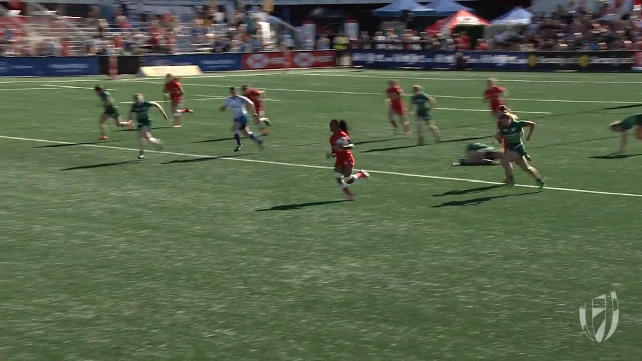Charity Williams scores Insane solo try - Canada Sevens - YouTube
