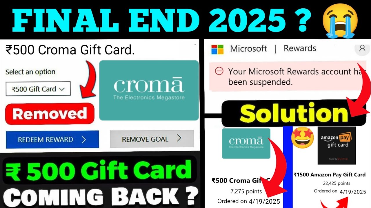 Final End Of Microsoft Rewards 2025 ? : Gift Card Out Of Stock ...
