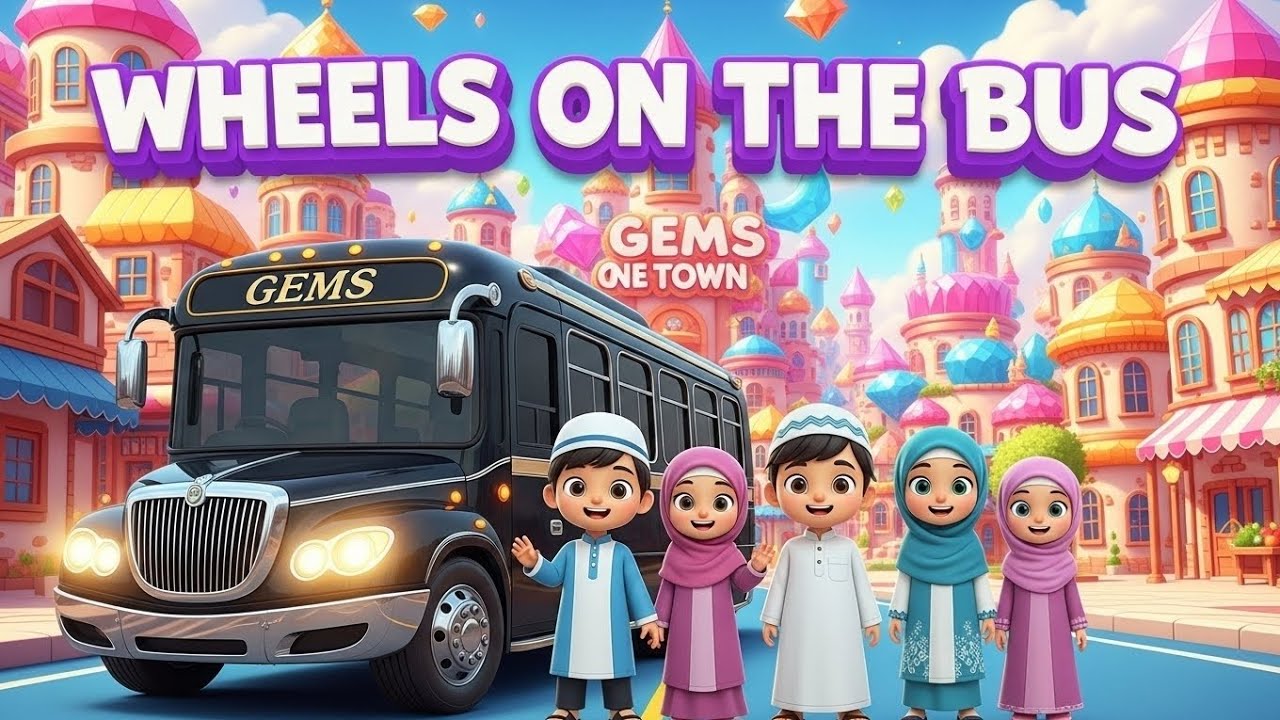 Wheels on the bus says Allahu Akbar | Islamic poem for kids |Lullaby ...