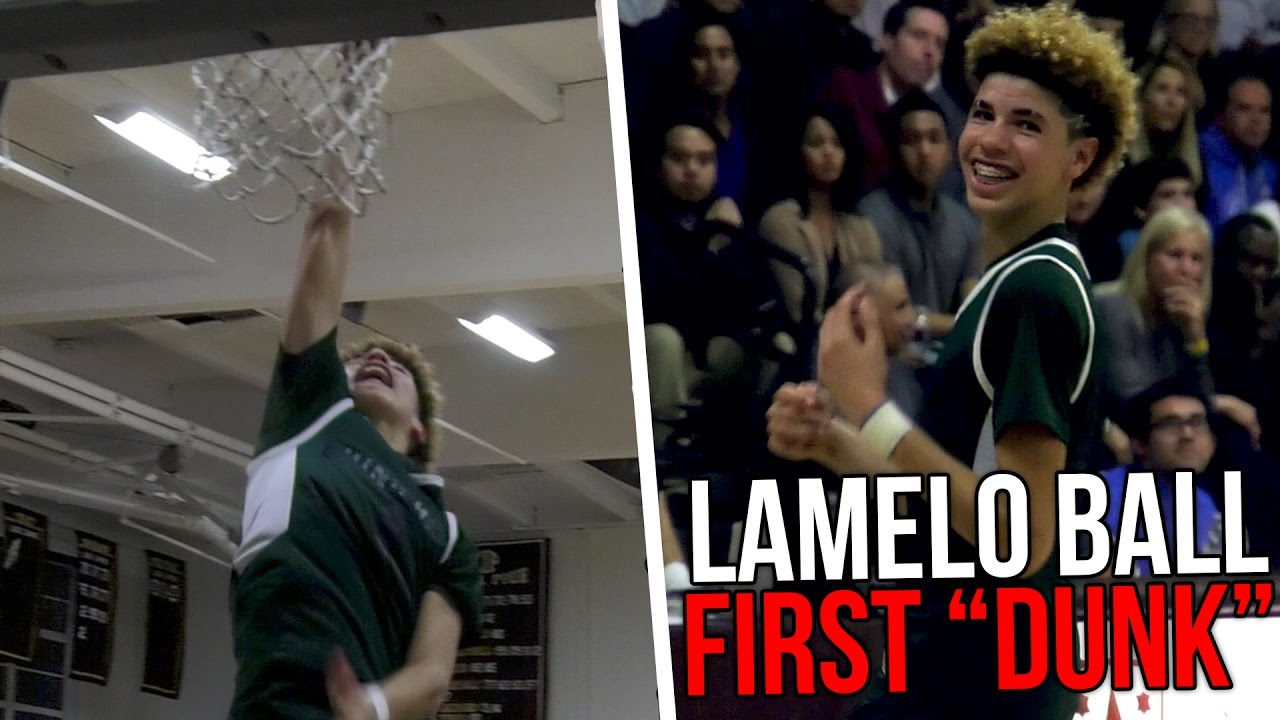 LaMelo Ball's FIRST IN GAME "Dunk"... Almost A RIMGRAZER!!! Then Throws ...