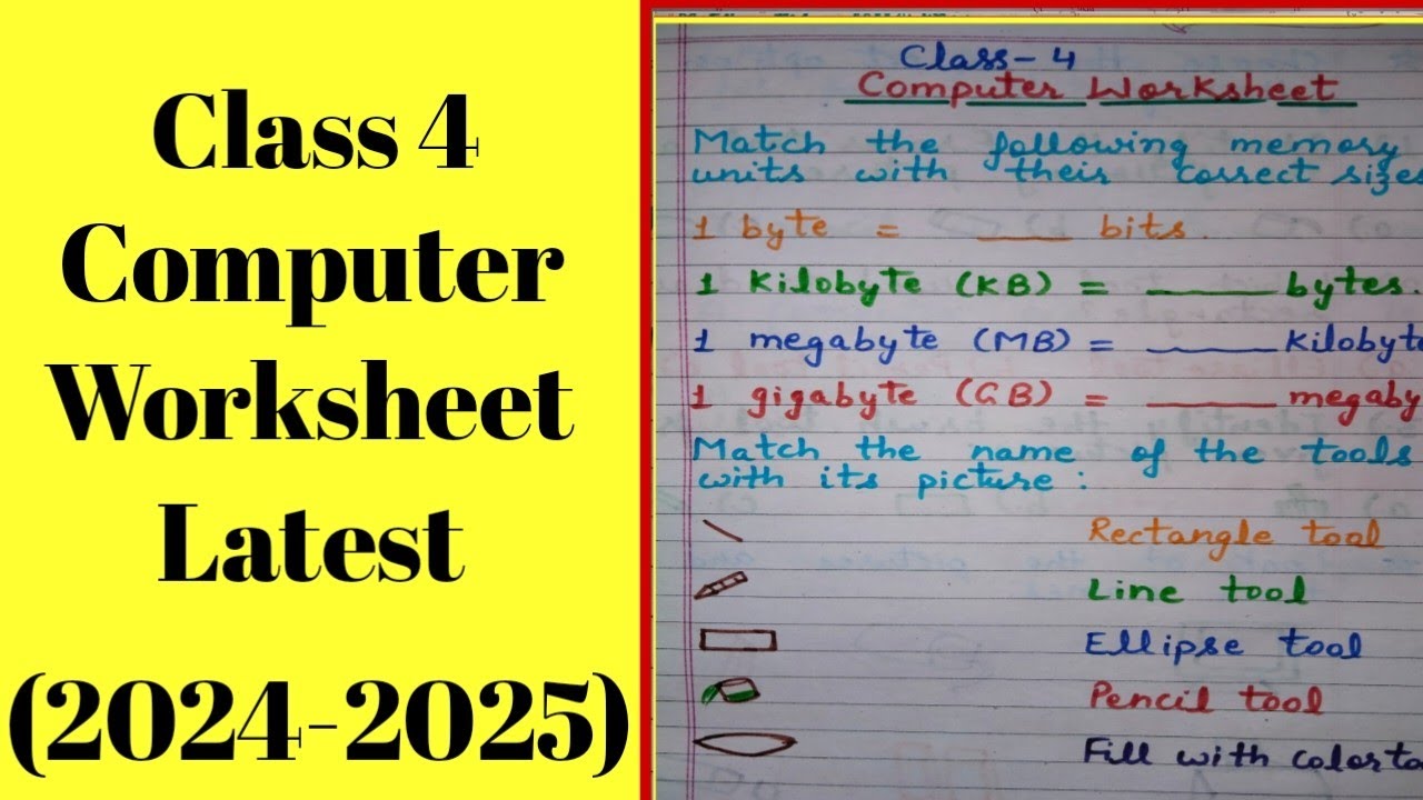 Class 4 Computer Annual Exam Question Paper 2024-25 | Class 4 Exam ...