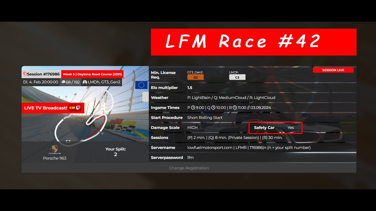 LFM Race 42 - AMS 2 - Daytona 2021 - YouTube