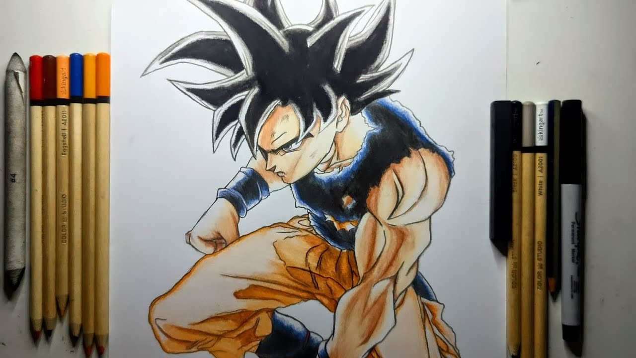 How to draw Ultra Instinct Goku #art #trending #shorts #dragonball # ...
