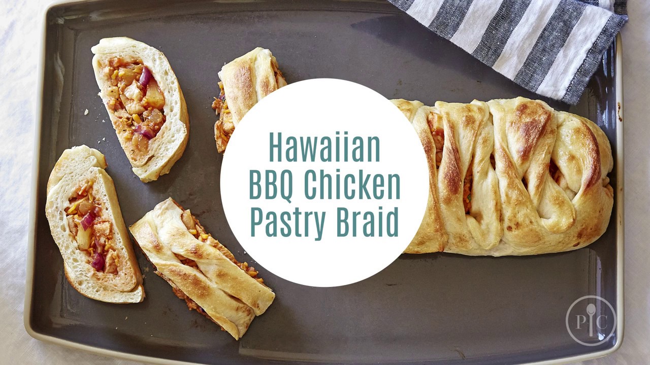 Hawaiian BBQ Chicken Braid with the Large Entertaining Platter ...