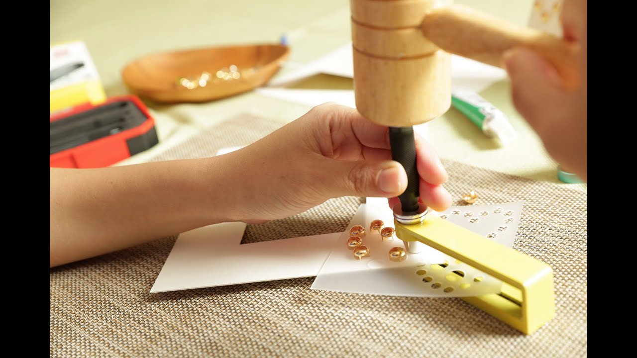 Studs and spikes application instruction by hand tool - YouTube