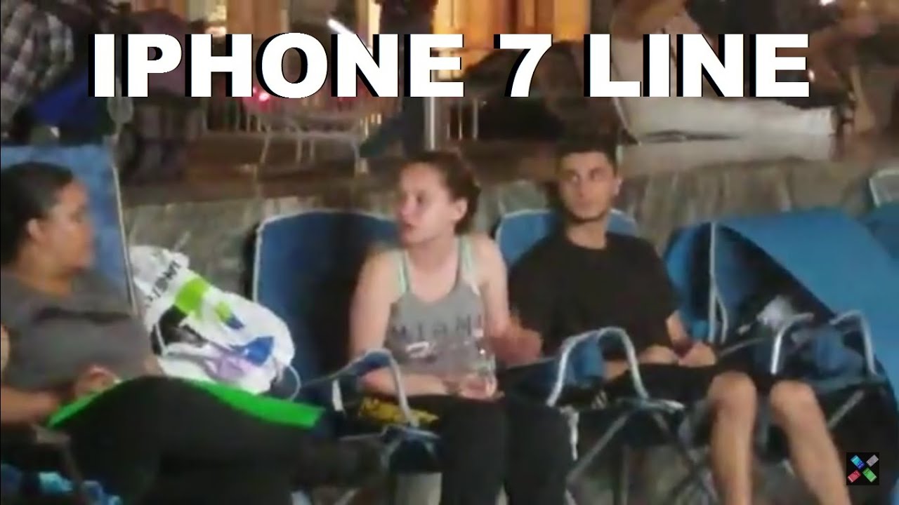 IPhone 7 Apple Store Line Week before Launch (5th Avenue NYC flagship ...