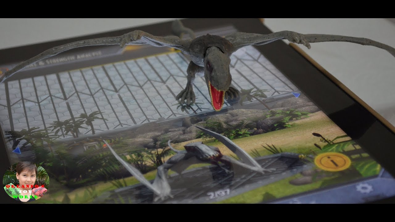SCANNING IN JURASSIC WORLD FACTS APP my Dimorphodon - YouTube