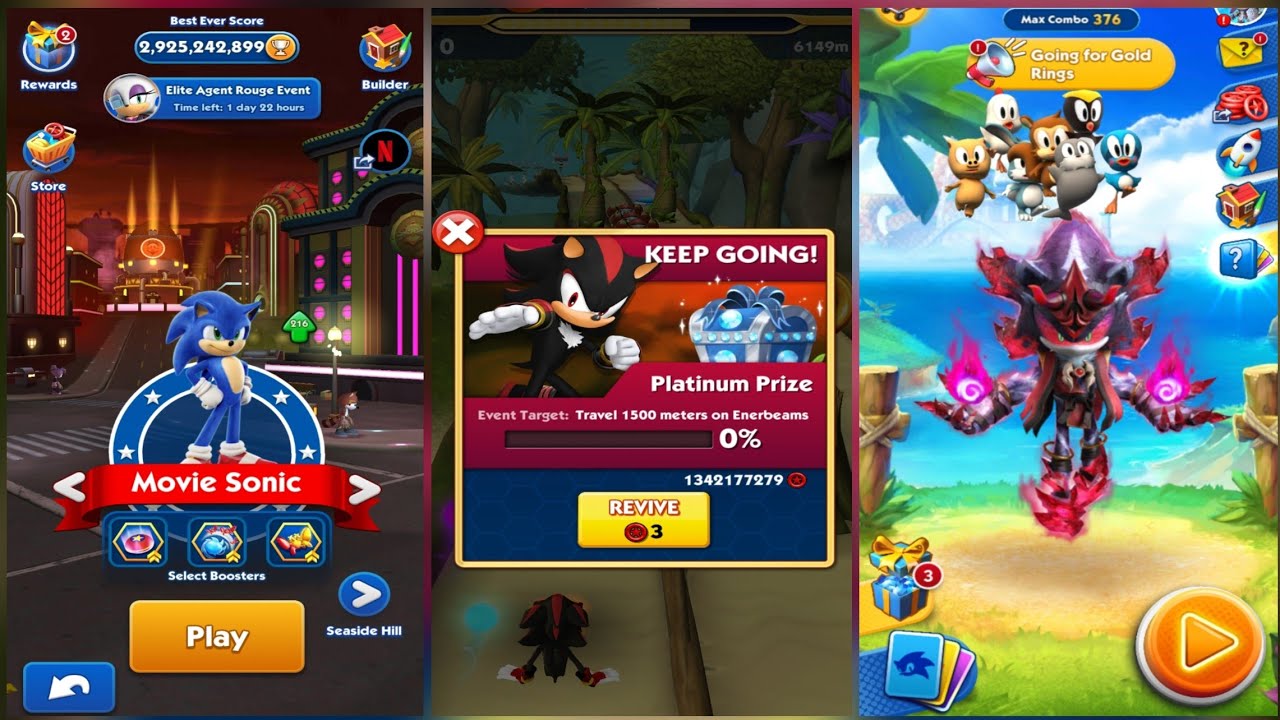 Sonic Prime Dash 🆚 Sonic Boom 🆚 Sonic Dash vs All Bosses Zazz Eggman ...