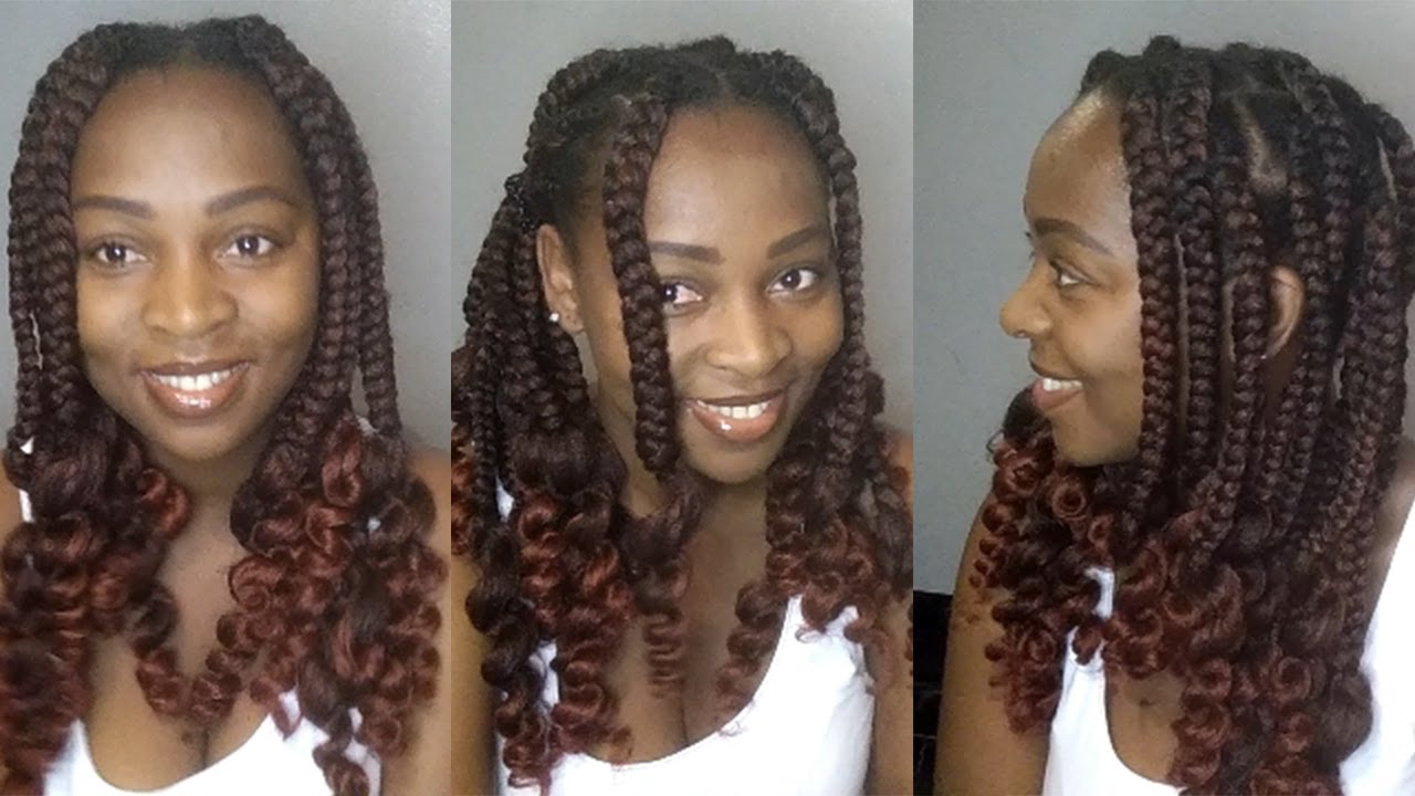 KNOTLESS BRAIDS WITH SPIRAL | using perm rods - YouTube
