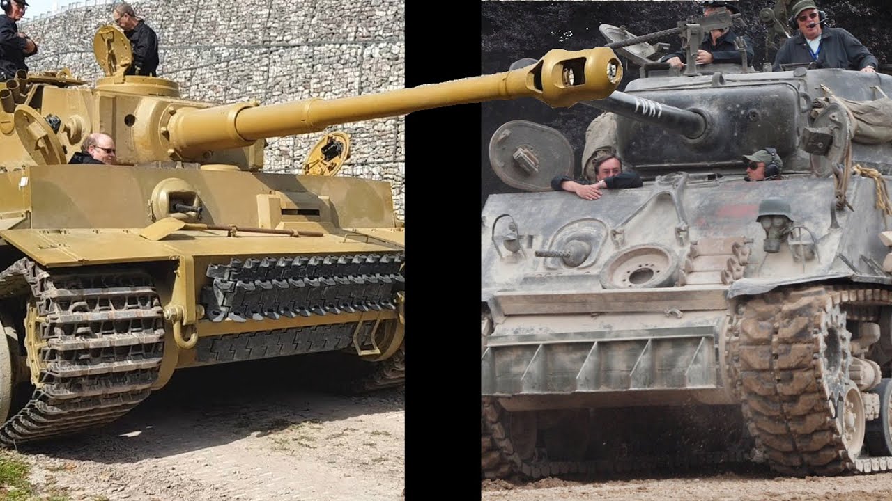 4 Shermans gegen 1 Tiger - YouTube