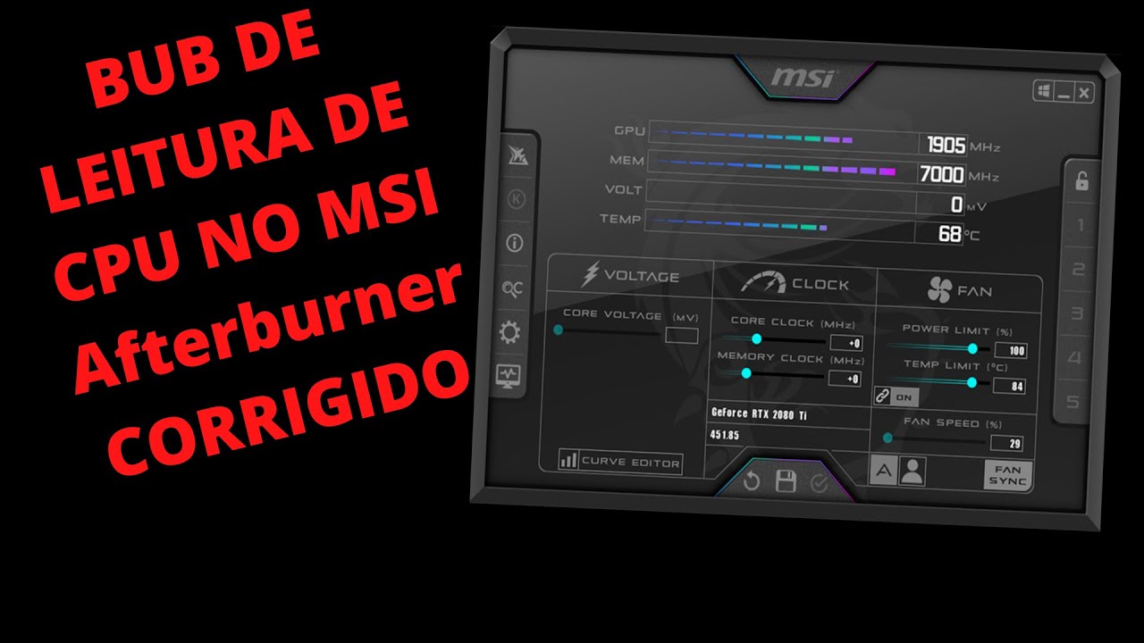 Bug do MSI Afterburner de leitura da cpu no Windows 11 corrigido nesta versão confira - YouTube