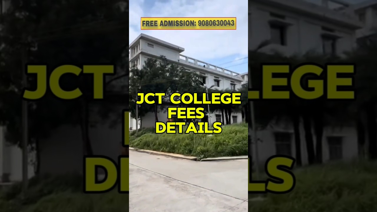JCT COLLEGE | FEES DETAILS| For admission contact : 9080630043 #engineering #college #course ...