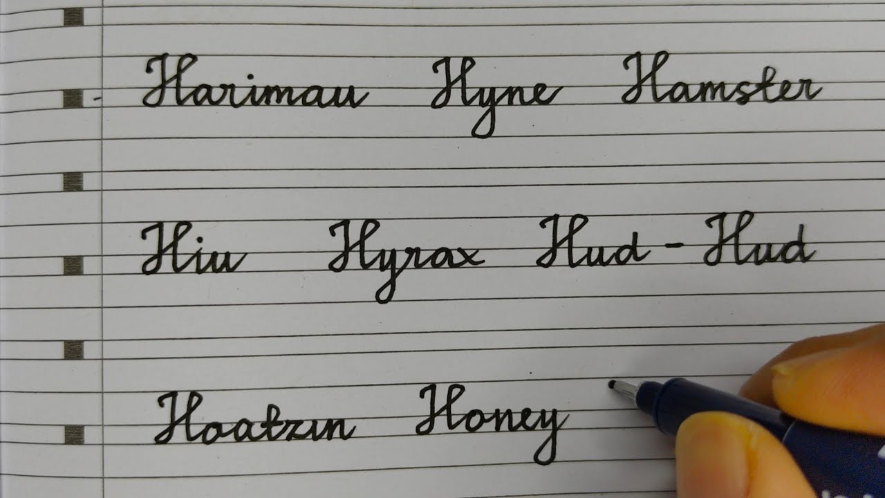 Menulis Rapi dan Bagus NAMA HEWAN HURUF H Tulisan Tegak Bersambung I ...