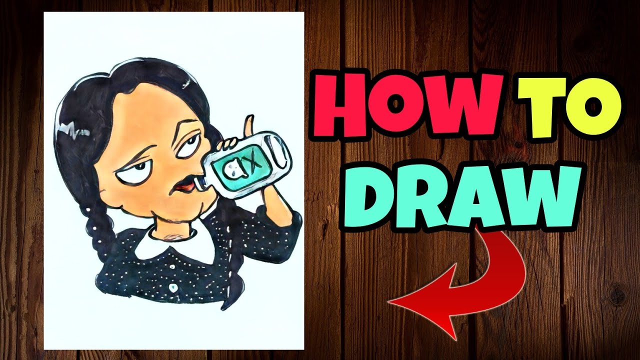 How to Draw Thing from Wednesday's Netflix Show ! - YouTube