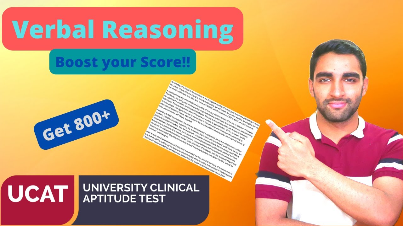 BOOST Your UCAT Verbal Reasoning - 800+ score - YouTube