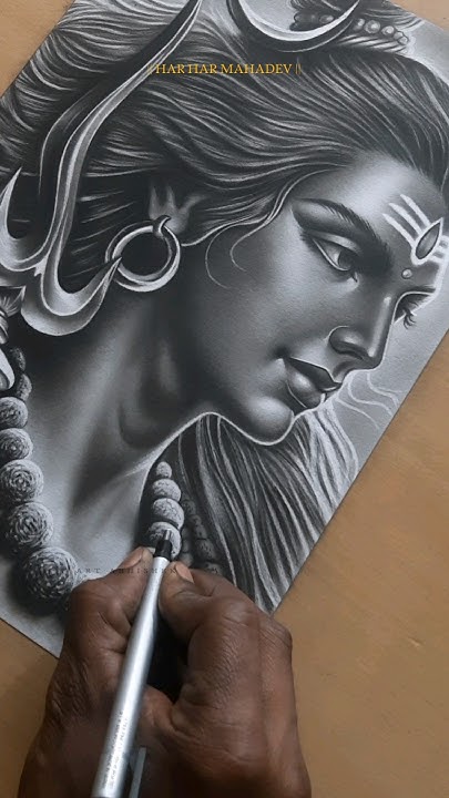 Hyper-Realistic Drawing of Shiv ji #drawing #art #shorts #shiv #vairal ...