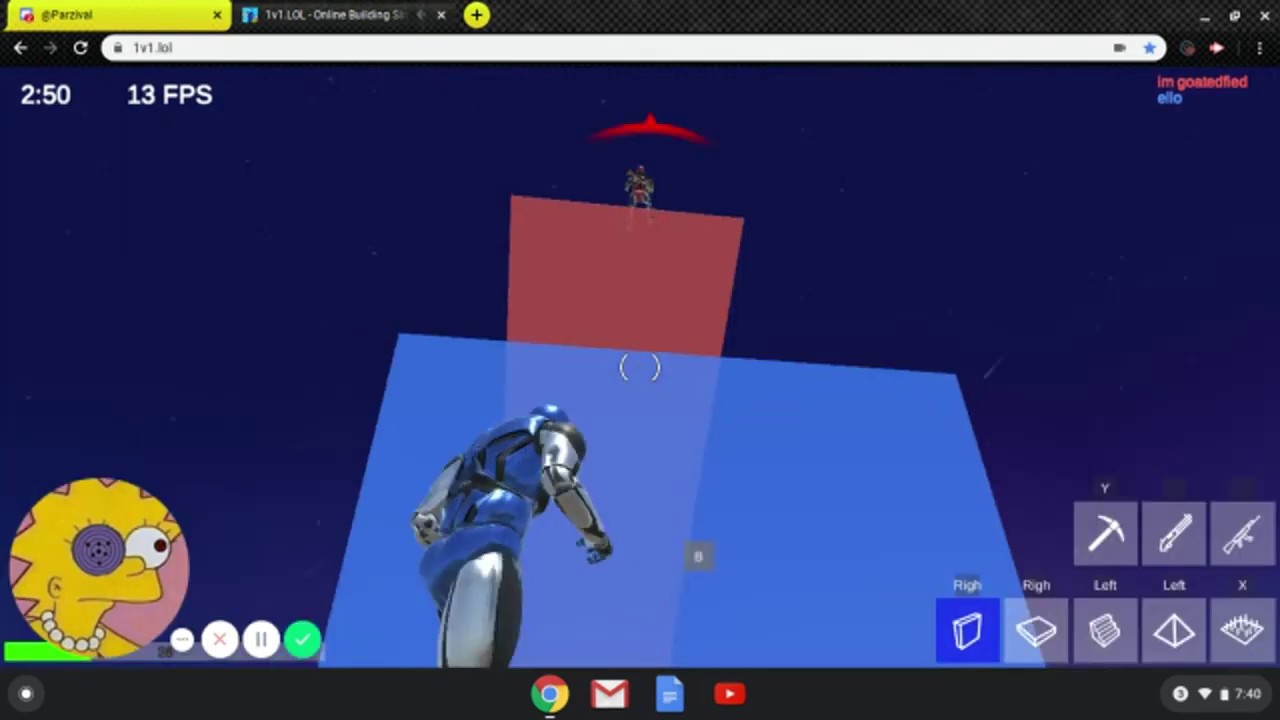 1v1 Lol Online Building Simulator Youtube