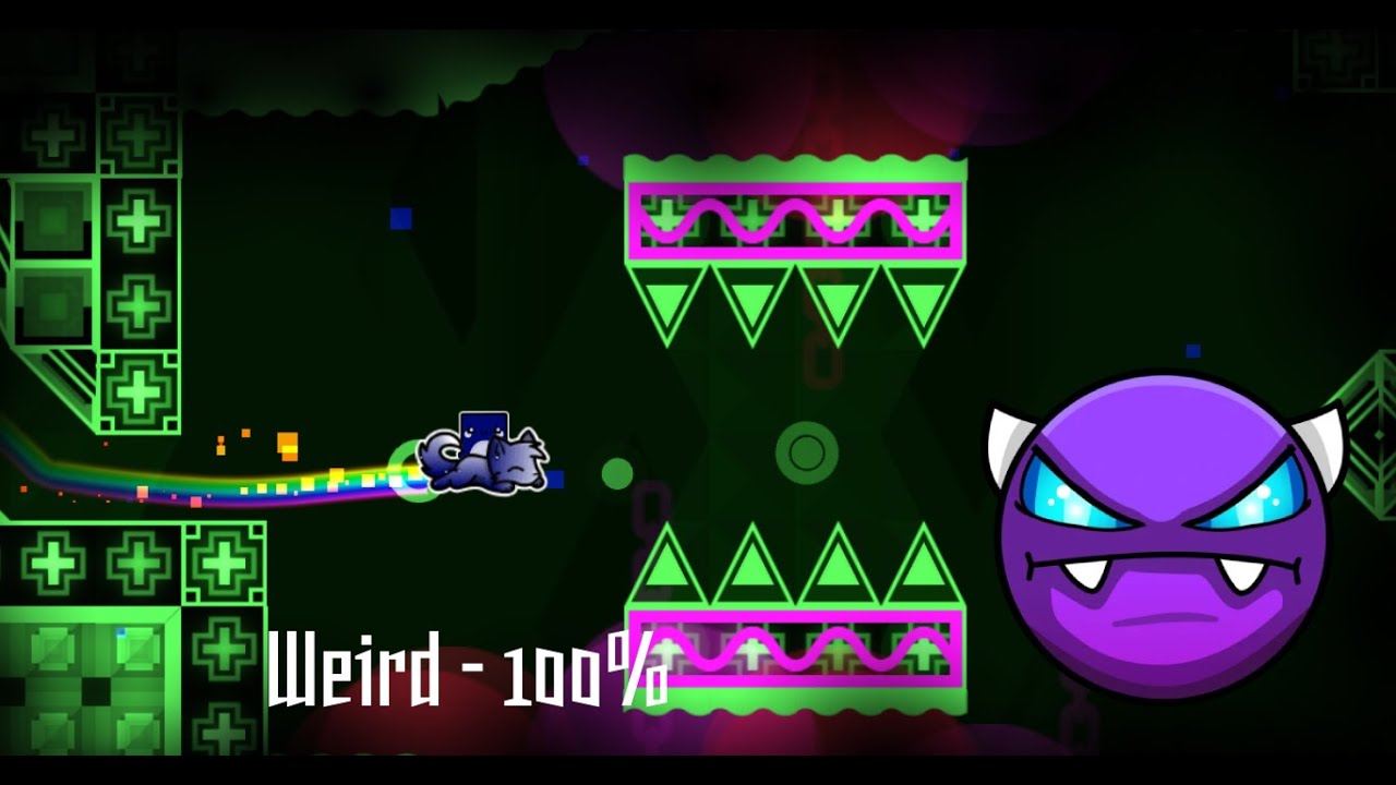 Weird by LLERT [Easy Demon] [100%] [Geometry Dash] - YouTube