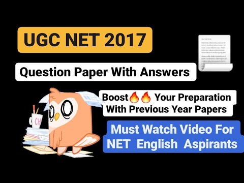 UGC NET 2017 English Literature Question Paper With Answers - YouTube